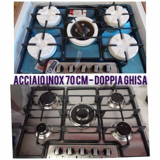 piano cottura Luxel in acciaio inox 70 cm