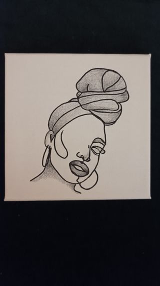 tela volto di donna. 