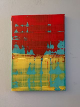 quadro astratto artigianale 