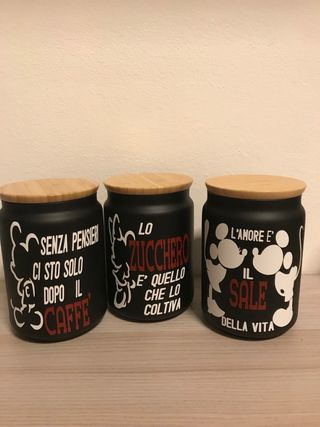 Tris di barattoli da cucina