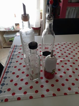 set bottigliette olio e aceto