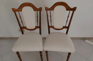 2pz sedie restaurate.e tapezzate