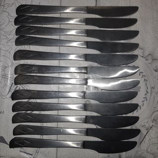 set 12 coltelli acciaio inox vintage