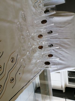 Calice per spumante in cristallo e argento 926