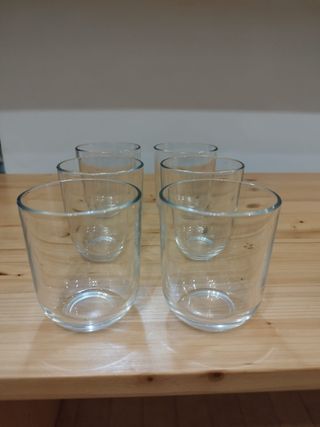 Set da 6 bicchieri in vetro