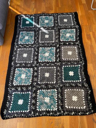 Coperta in lana vintage multicolor