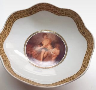 Coppa Angeli Oro Porcellana 