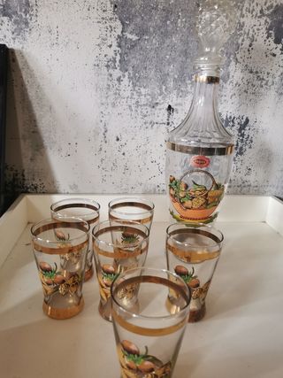 set liquore decor cristalli Italia 