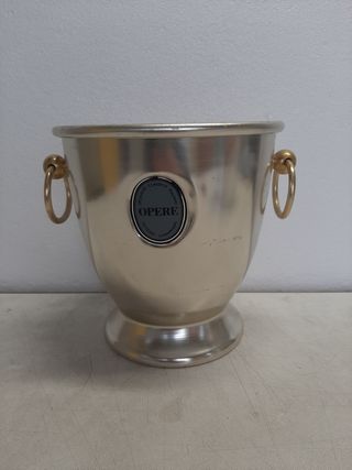 secchiello porta ghiaccio in acciaio con manici