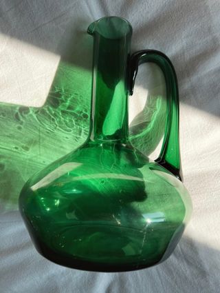 Caraffa in vetro verde