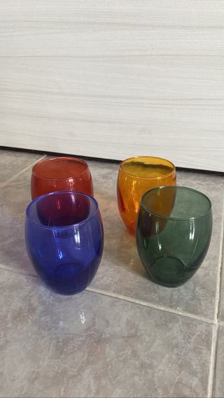 Set 4 bicchieri colorati