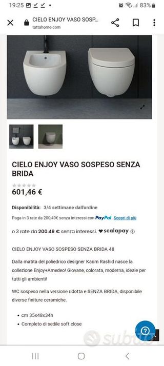 Cielo Enjoy sospesi water 