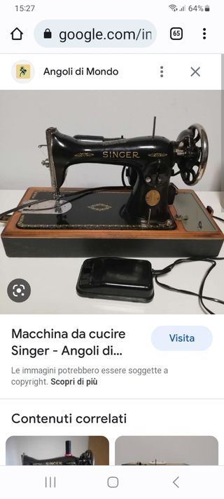 vendo macchina da cucire singer