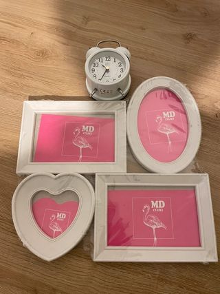 set casa sveglia e cornice porta fotografie