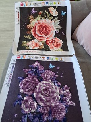 quadretti realizzati con tecnica diamanti painting