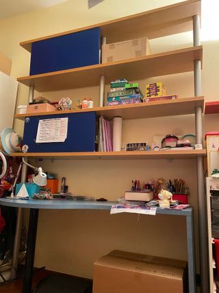 Scrivania e libreria