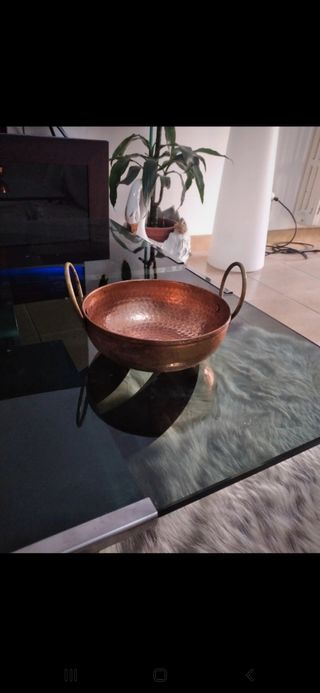 vintage ciotola in rame. 