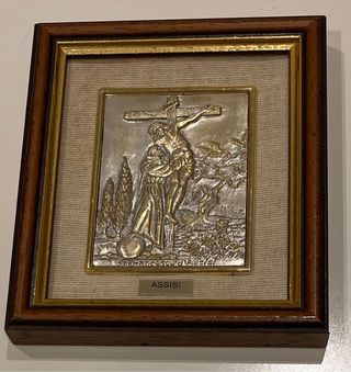 Quadretto con lastra argento Assisi