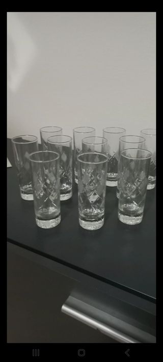 11 bicchieri in cristallo 
