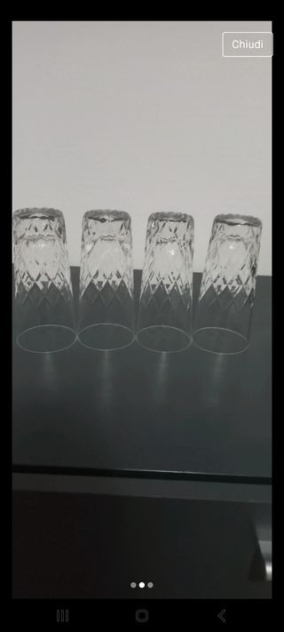 4 bicchieri in cristallo 