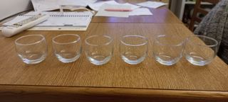 6 bicchierini rotondi nuovi euro 6