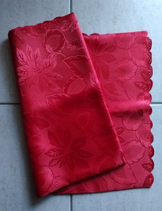 Tovaglia damascata rossa natalizia per Natale
