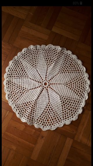 Centro tavola vintage fatto a mano diametro cm. 35