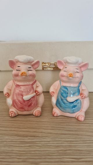 Sale e Pepe a forma di cuochi maialini