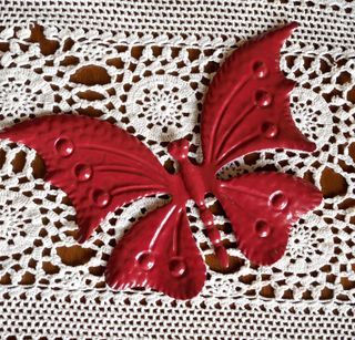 Farfalla colore rosso artigianale #madeinitaly