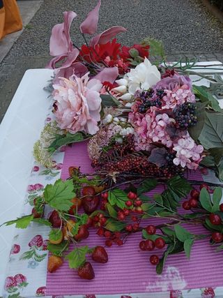 fiori finti tessuto e seta