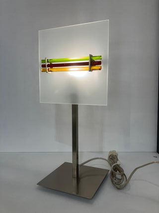 Lampada vetro bacchette multicolor