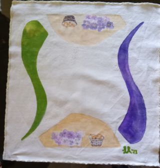 Centro tavola dipinto a mano Pasquale