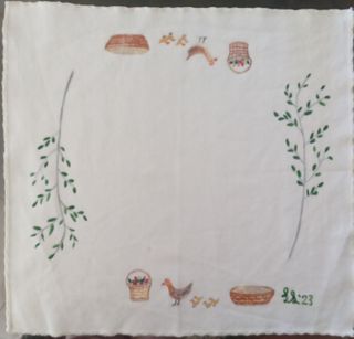 Centro tavola dipinto a mano Pasquale