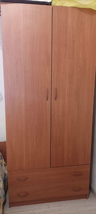 armadio due ante + letto singolo con materasso 