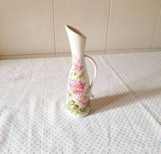 Vaso fiori porcellana Vintage dipinto a mano