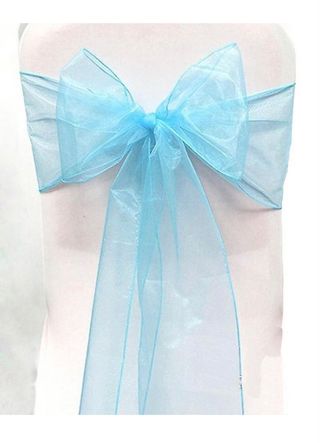 Fiocco sedia organza light blue