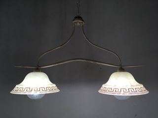 Lampadario bilanciere metallo e vetro