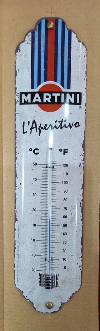 termometro in metallo retro Martini