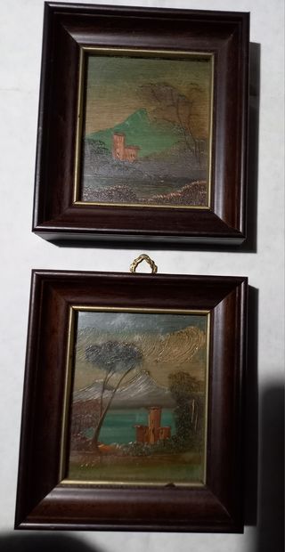 Miniature dipinte a mano su rame