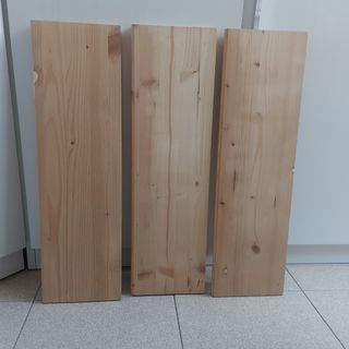 3 mensole a scomparsa legno naturale cm 56 × 16,5 