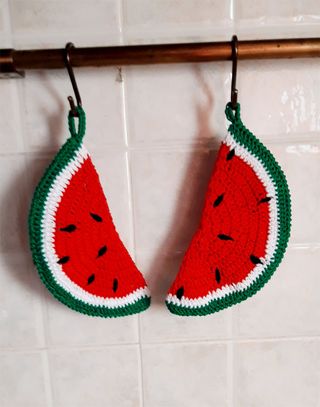 Coppia di presine realizzate a mano