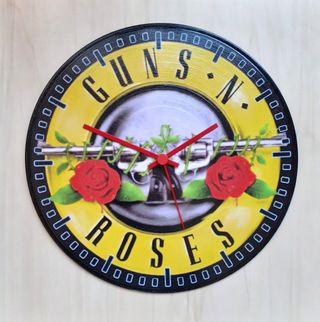 Orologio su vinile 78 giri omaggio ai Guns N' Rose