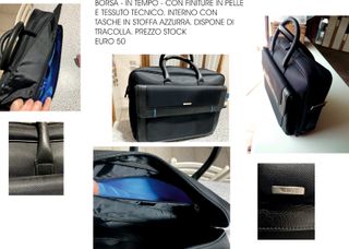BORSA CON MANICI E TRACOLLA PORTA PC