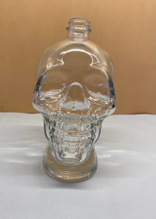 Teschio in vetro trasparente 