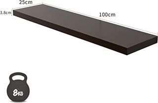 Mensola sospesa Wenge 3,8x100x25 cm (HxLxP) marron