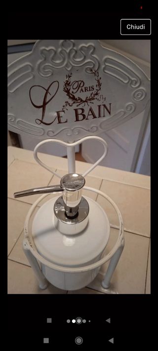 porta sapone liquido shabby chic 