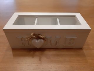 Portagioie in legno bianco
