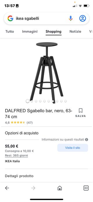 Tavolo per aperitivo + 4 sgabelli