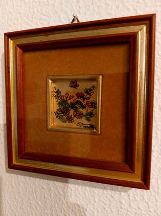 3 quadretti lamina d argento