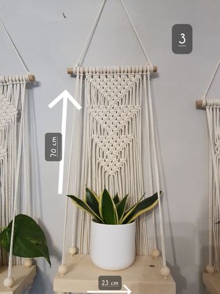 Mensola macrame decorazione boho